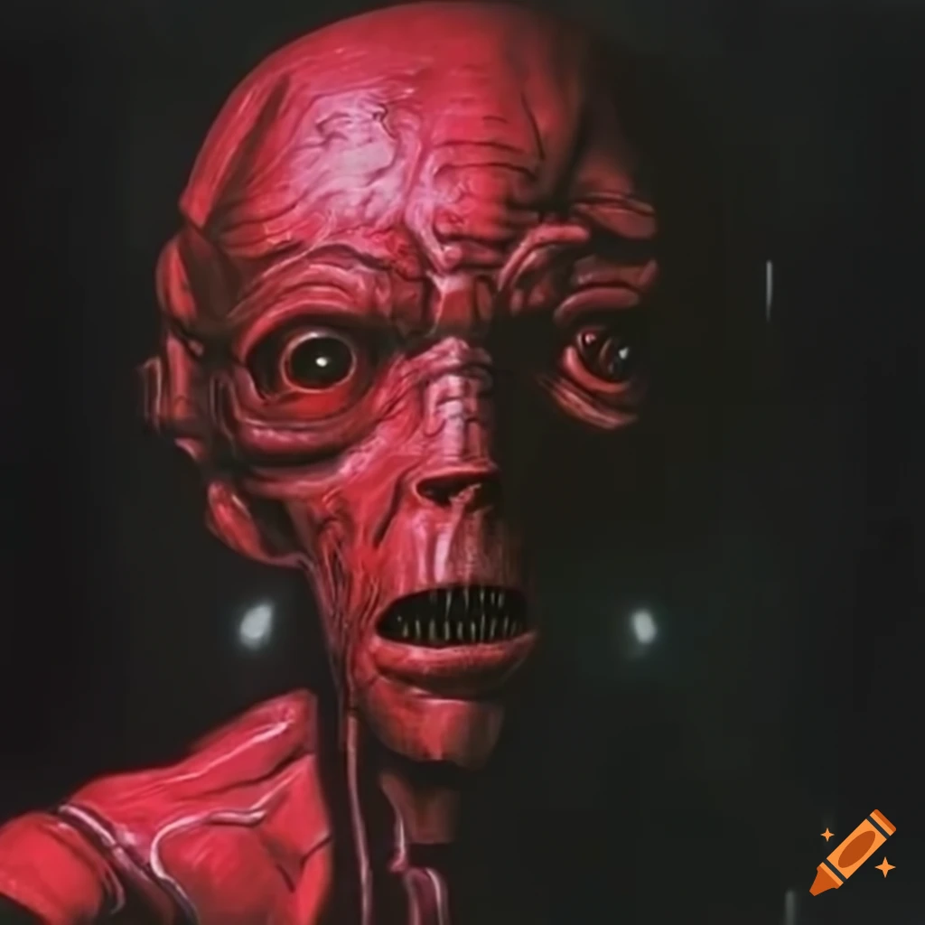 1980's VHS cover art for horror movie featuring a robot alien from Hell ...