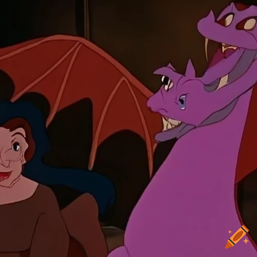 Shapeshifting dragon disguised as a woman in a classic Disney style on ...