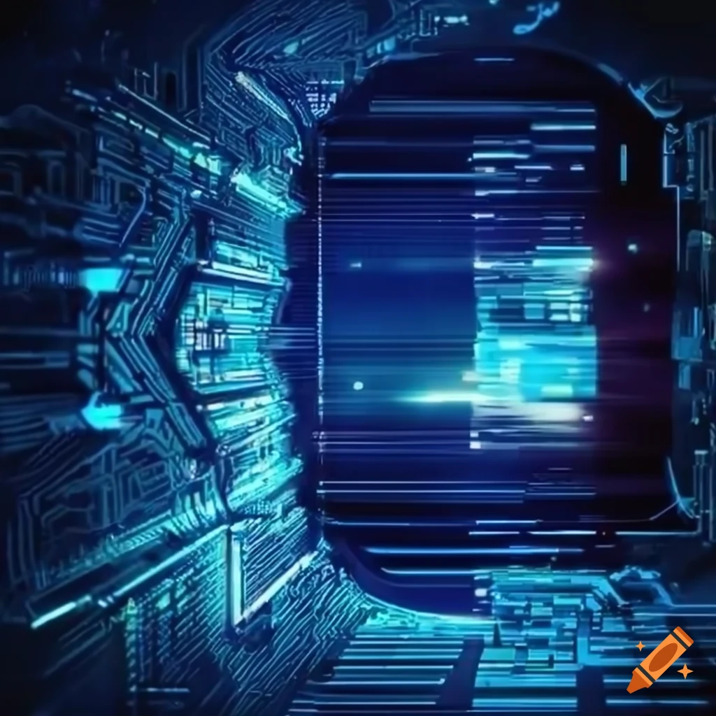 Futuristic and sleek AI design concept with geometric shapes and ...