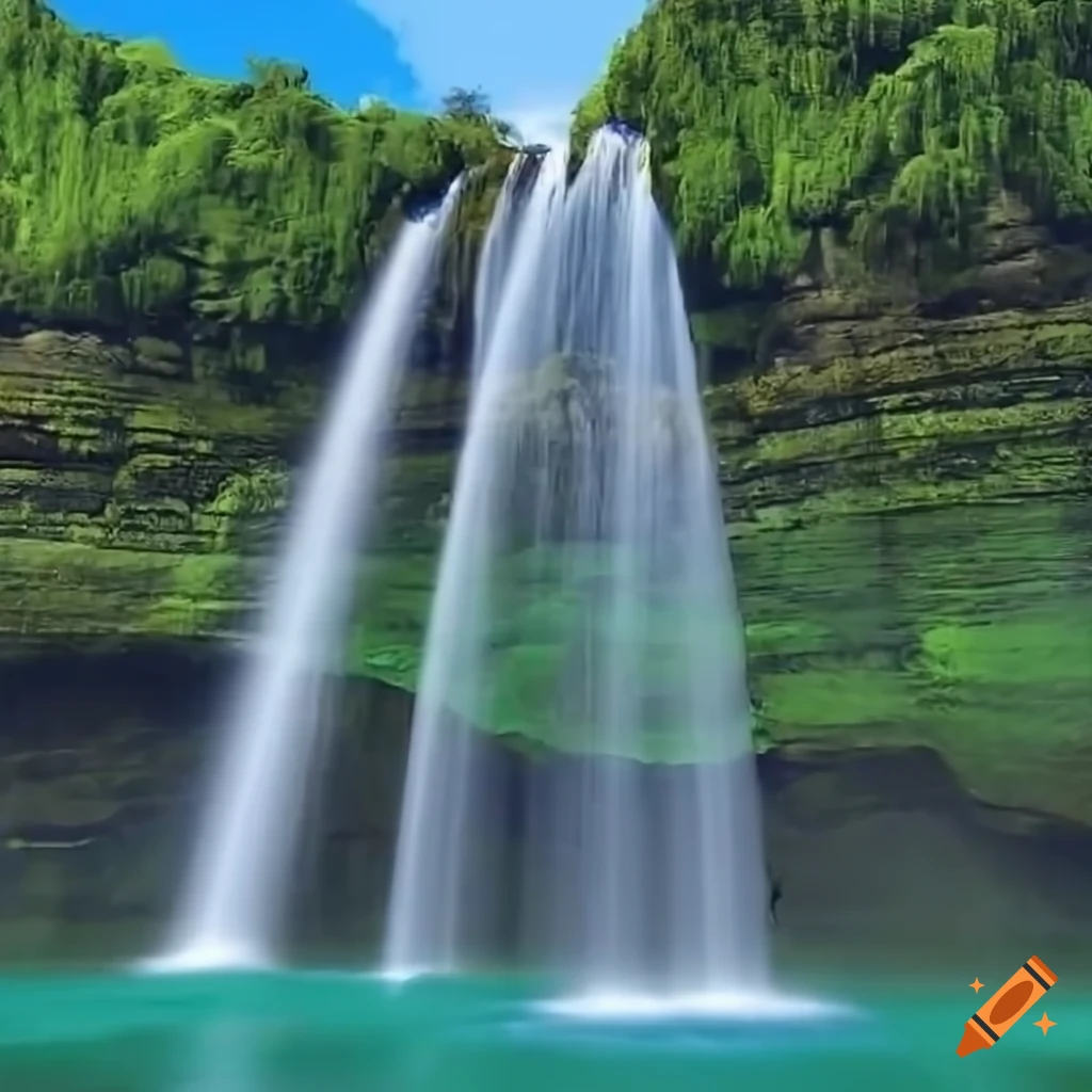 Breathtaking powerful waterfalls in ultra realistic 4K on Craiyon