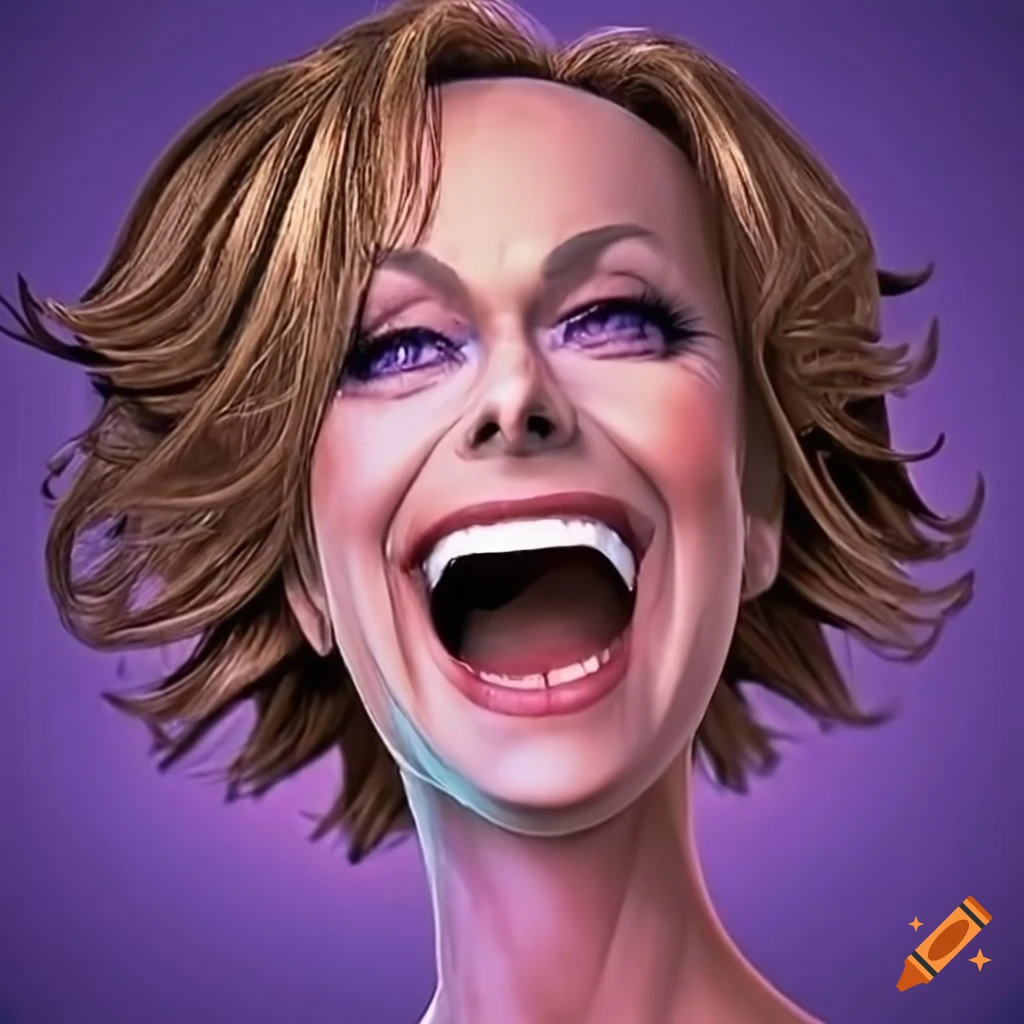 Melora hardin in a mischievous laughter with glowing purple eyes in ...