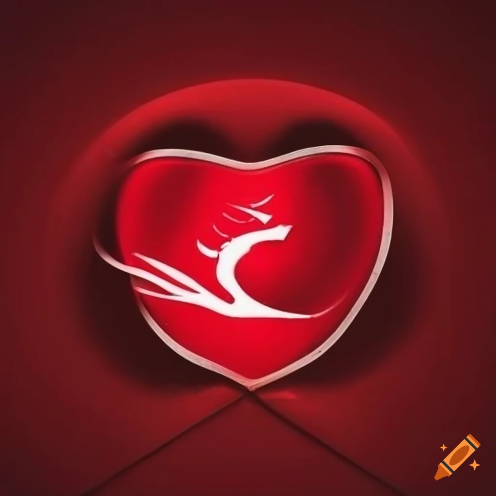 Crimson red logo with a red wing for a hipster travel brand on Craiyon