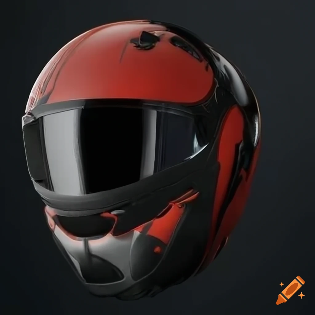 Muscular man in racing helmet and sleeveless body armor on Craiyon