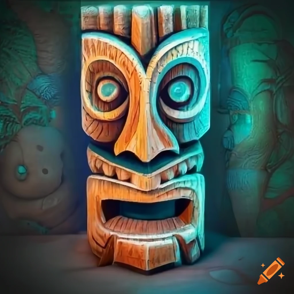 Tiki totem party with go-go theme in photorealistic style on Craiyon
