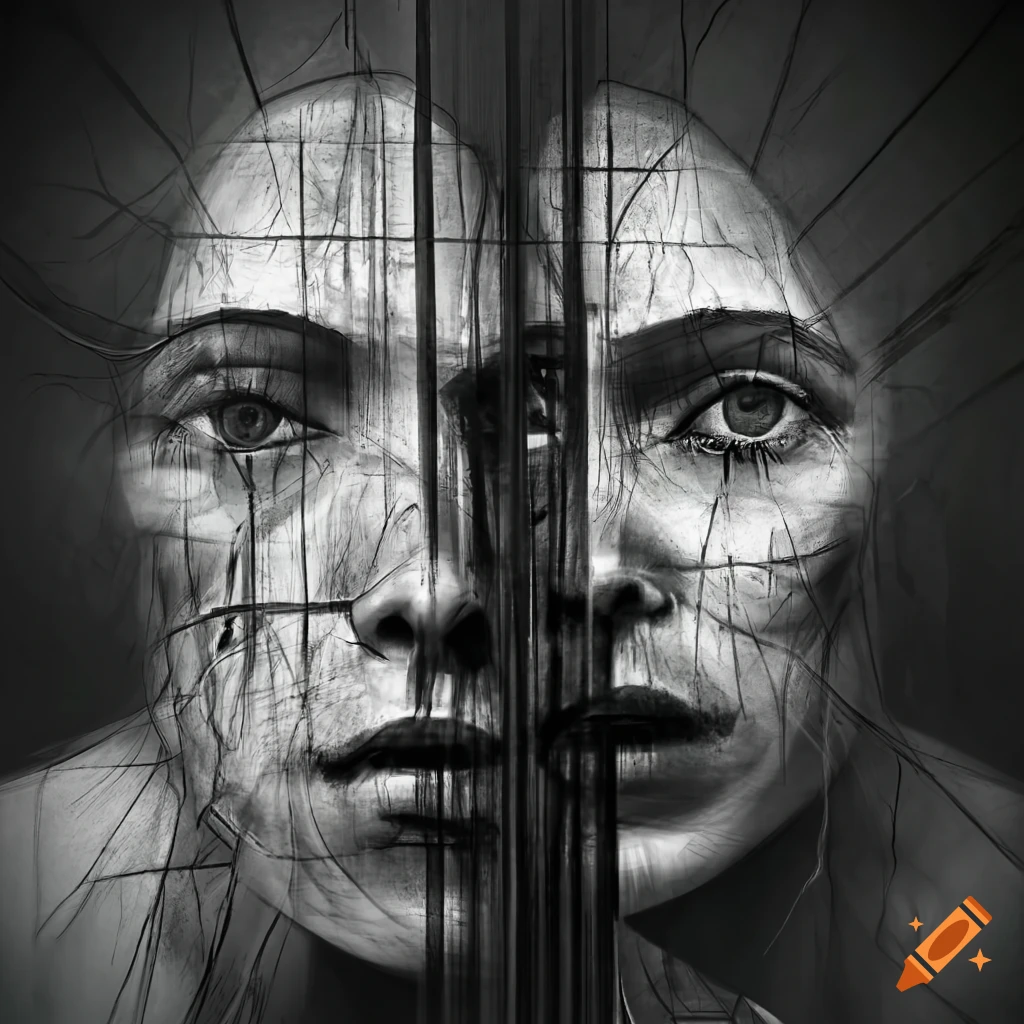 Unique high-contrast black-and-white portraits with a menacing and ...