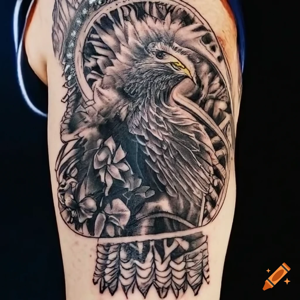 Joe Biden with intricate tattoo design on his arm on Craiyon