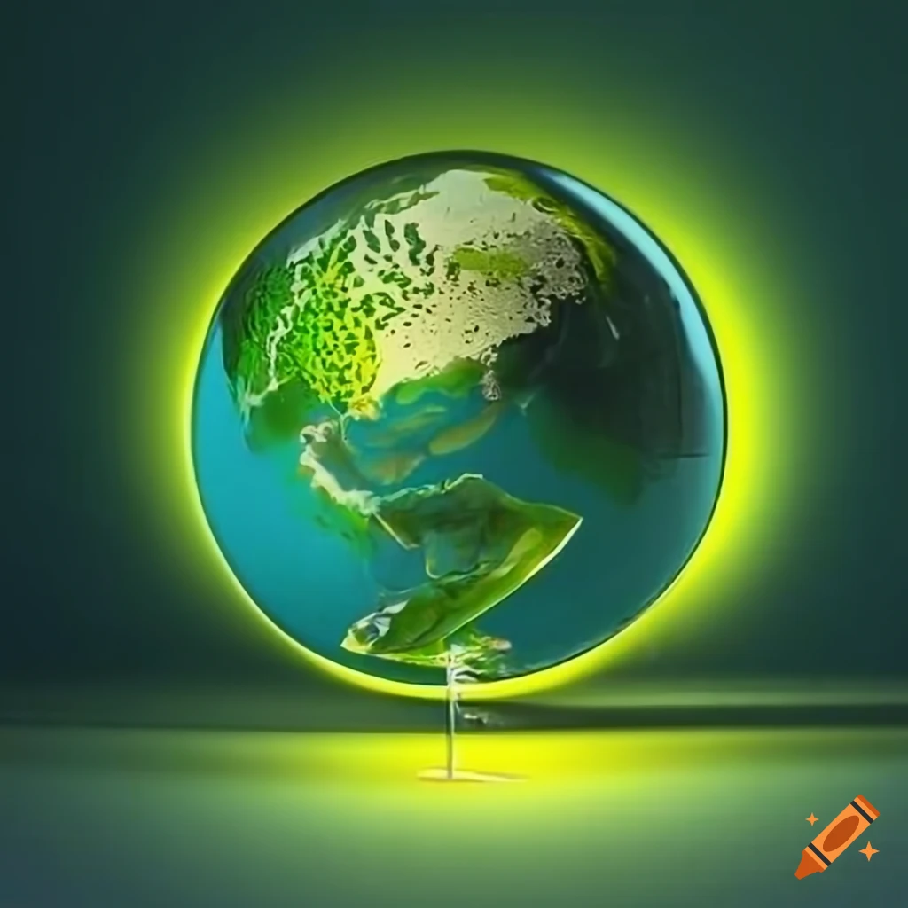 Artistic representations of sustainable technology and solutions on Craiyon