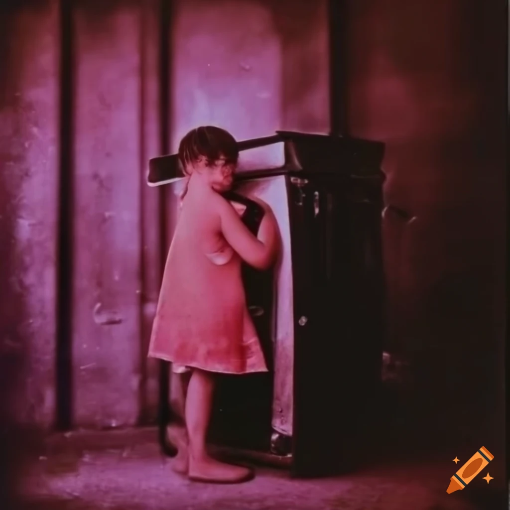 1970s movie scene with vibrant colors depicting a computer hacker and ...