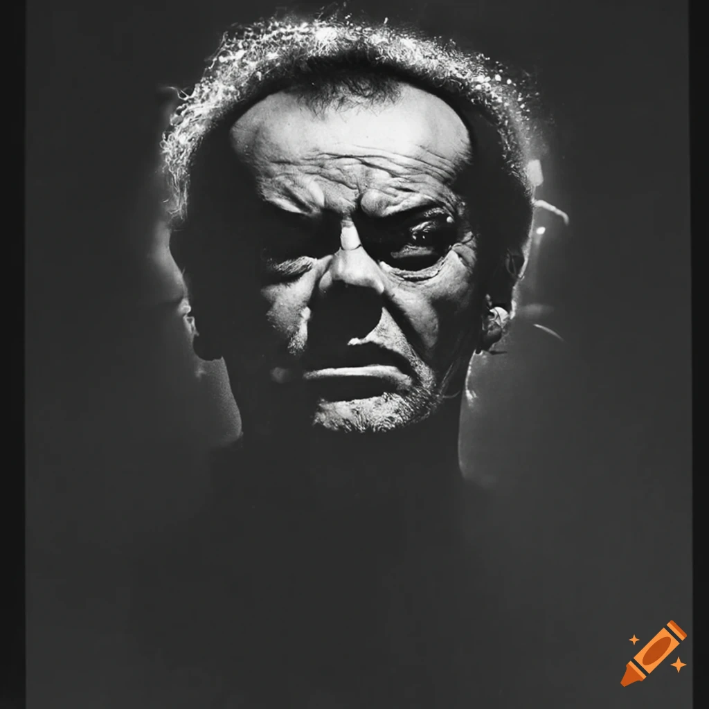 1980's movie poster with dramatic art of a rotting face over a city at ...