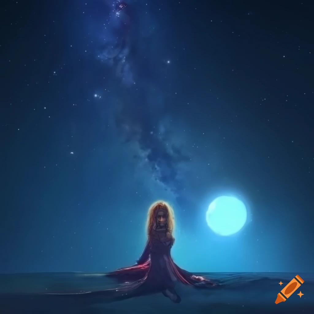 Lonely star in a distant world beyond the stars and planets on Craiyon