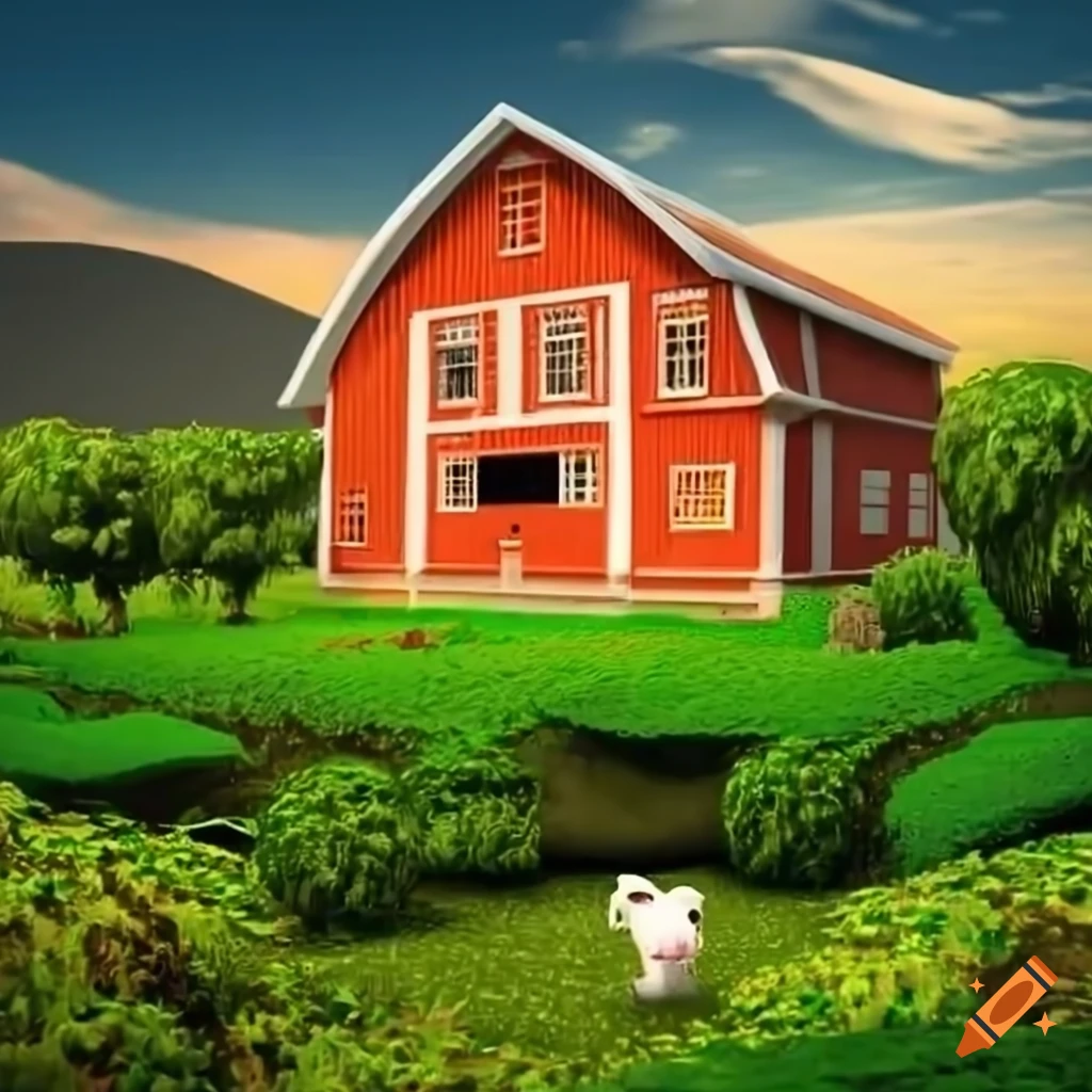 3D animation of a vibrant cryptocurrency farm with bitcoin sun and farm ...