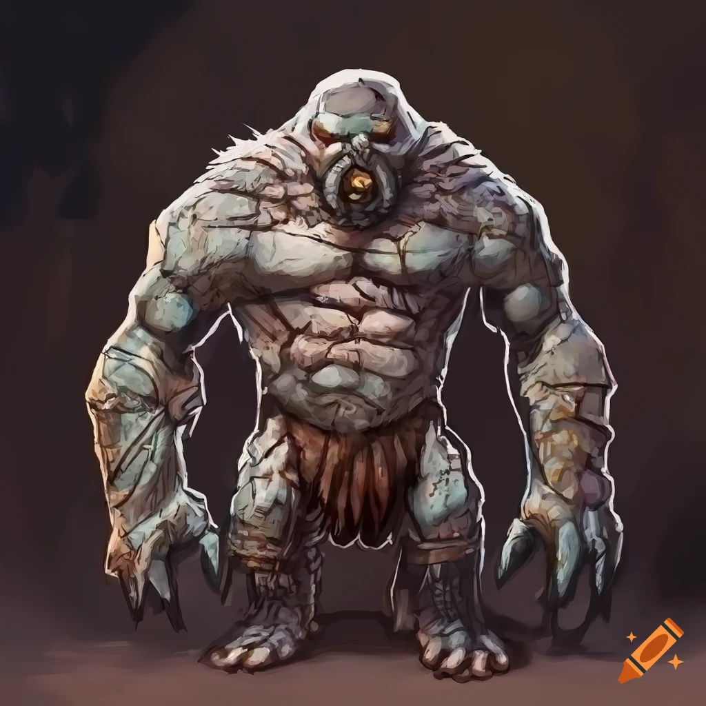 Hand-painted dungeons and dragons style fantasy art of an aggressive ...