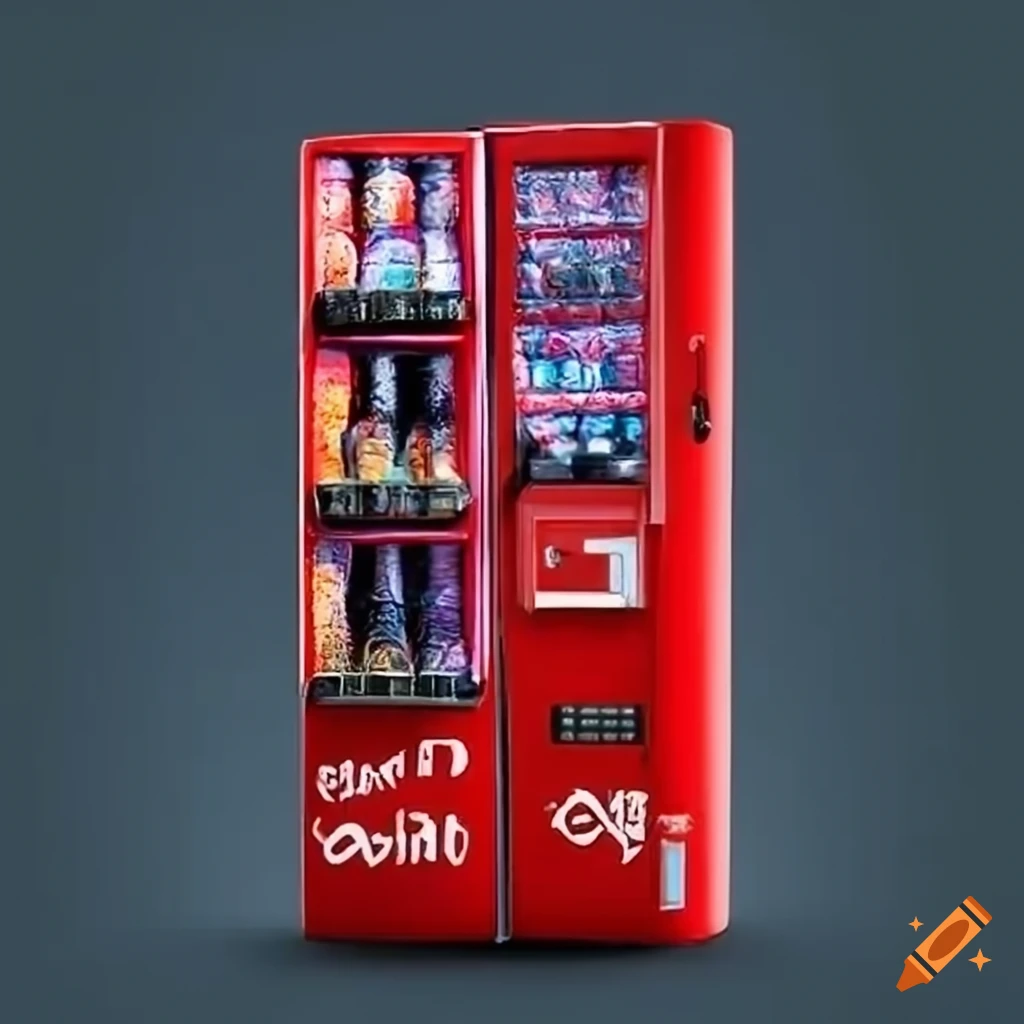 Vending machine with 'Uzbecs' in Paris street corner on Craiyon