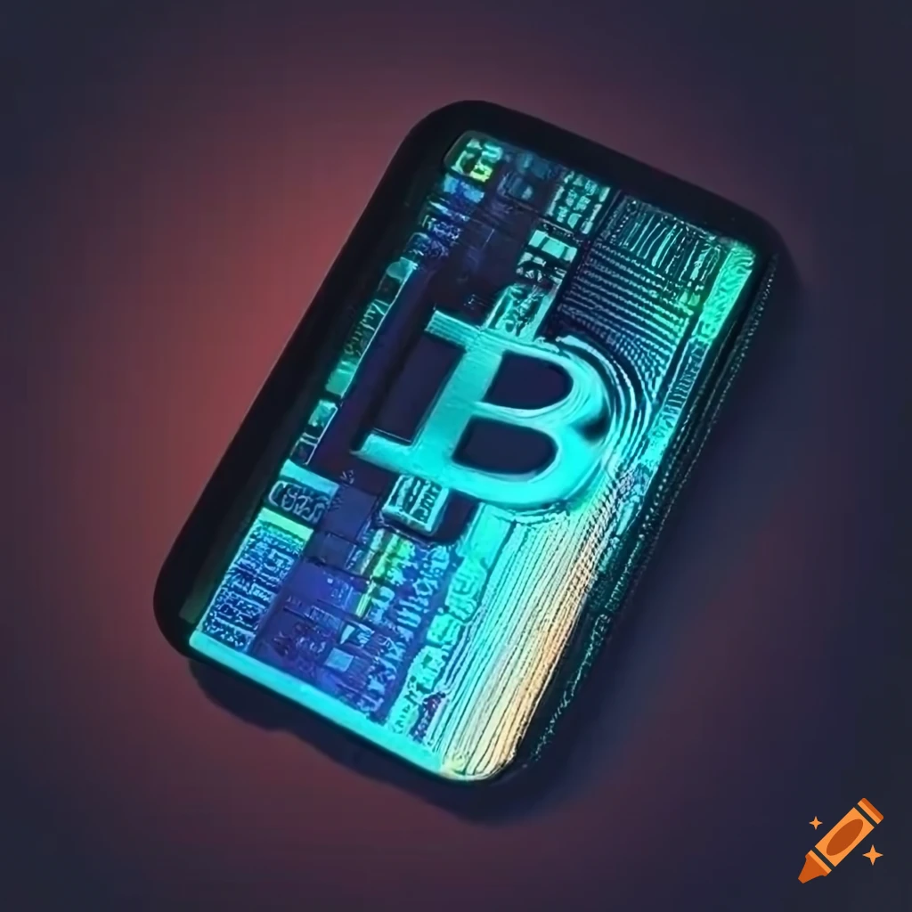 Shiny and high-tech hardware wallet for Bitcoin on Craiyon