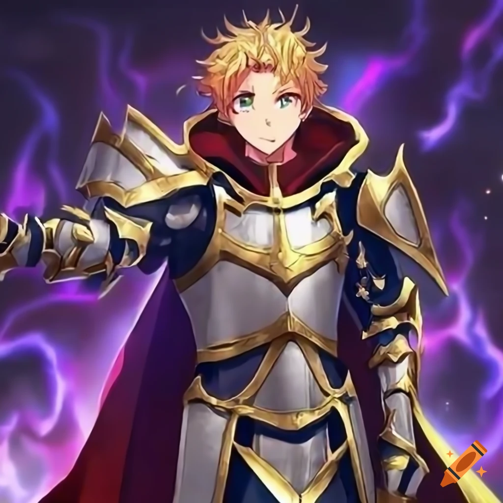 Anime paladin elite commander with elven jewels and crystals ...