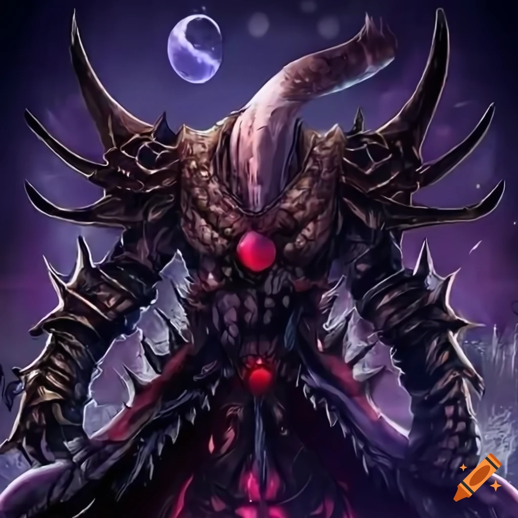 Half snake, half man monster in shiny armor with a gemini theme on Craiyon