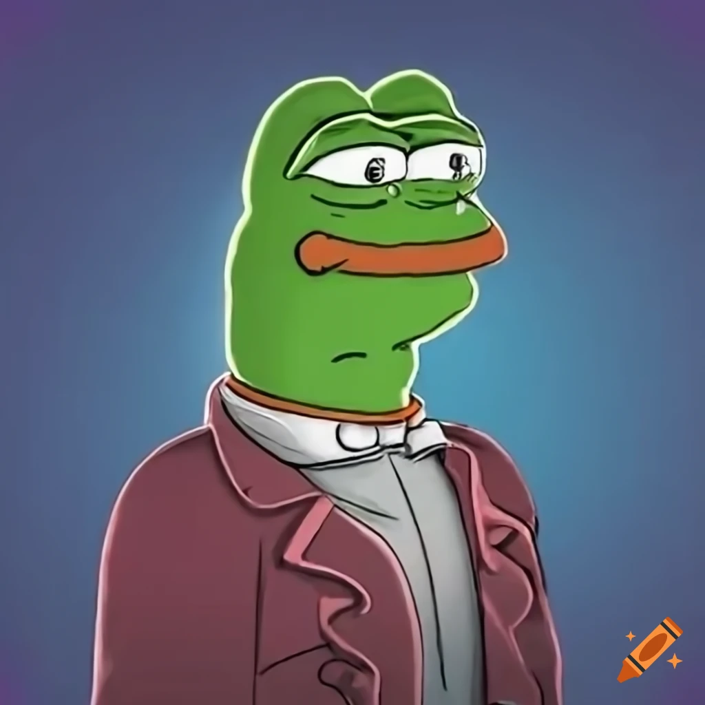 Pepe meme coin with airdrops of money falling in a PUBG-like setting on ...