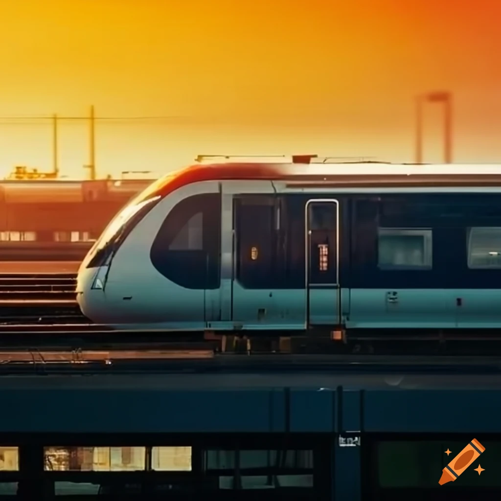 Stansted express train at a modern platform in the afternoon with ...