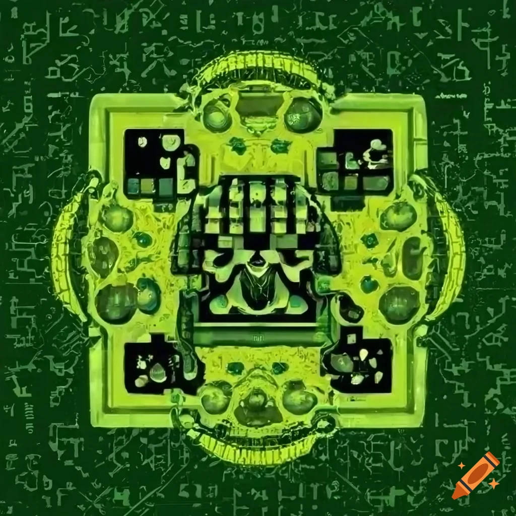 Happy Kawaii abstract entity trapped in the matrix on Craiyon