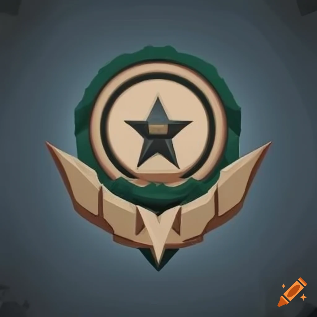 Stylized military emblem for a tactical intervention syndicate with a ...