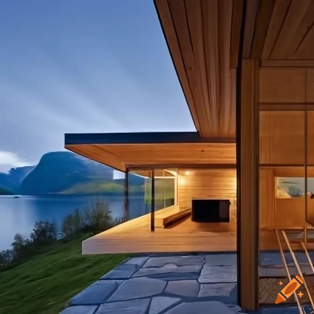 Architectural masterpiece in Norwegian fjords with eco-friendly design ...