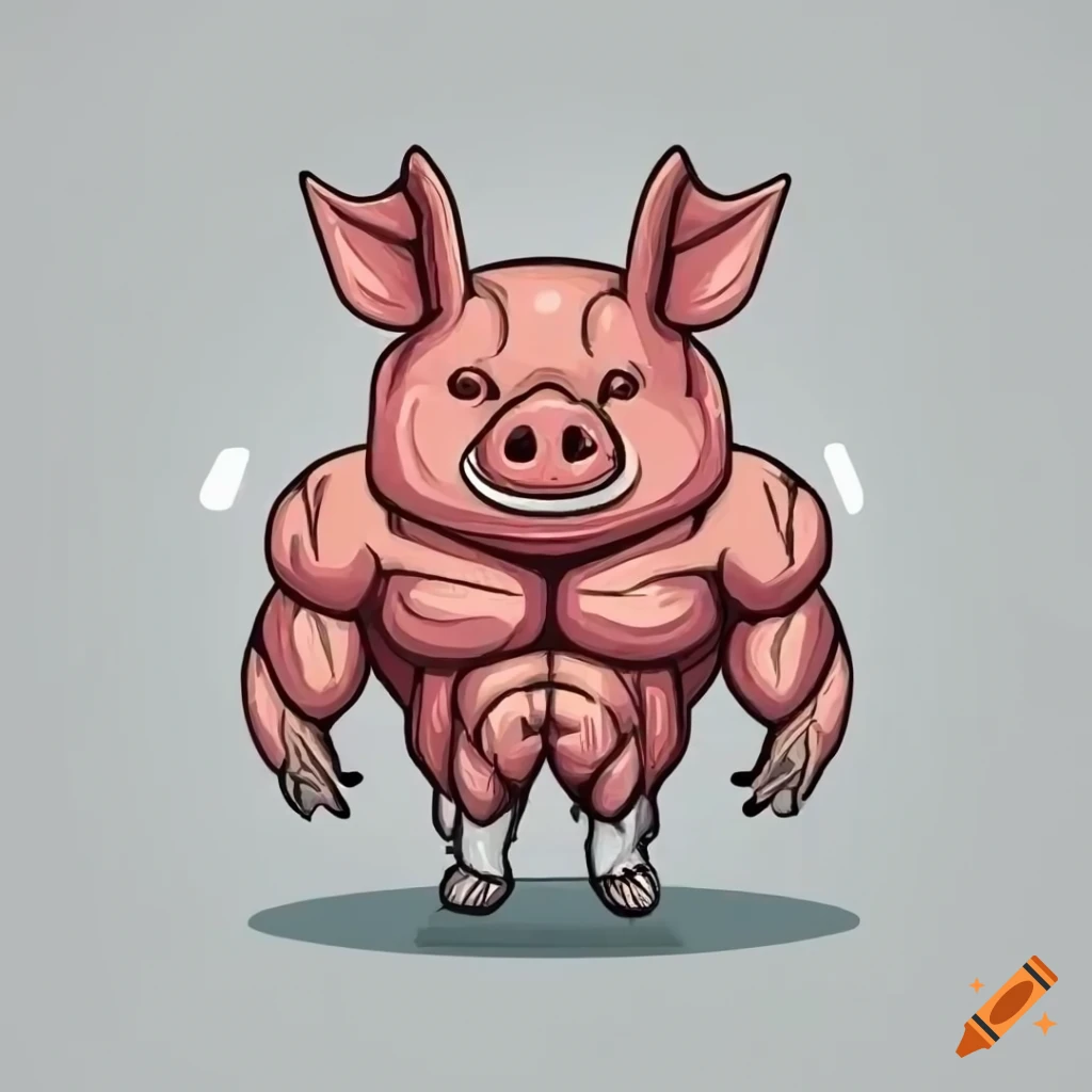 Intricately detailed cross-section illustration of pig muscle on Craiyon