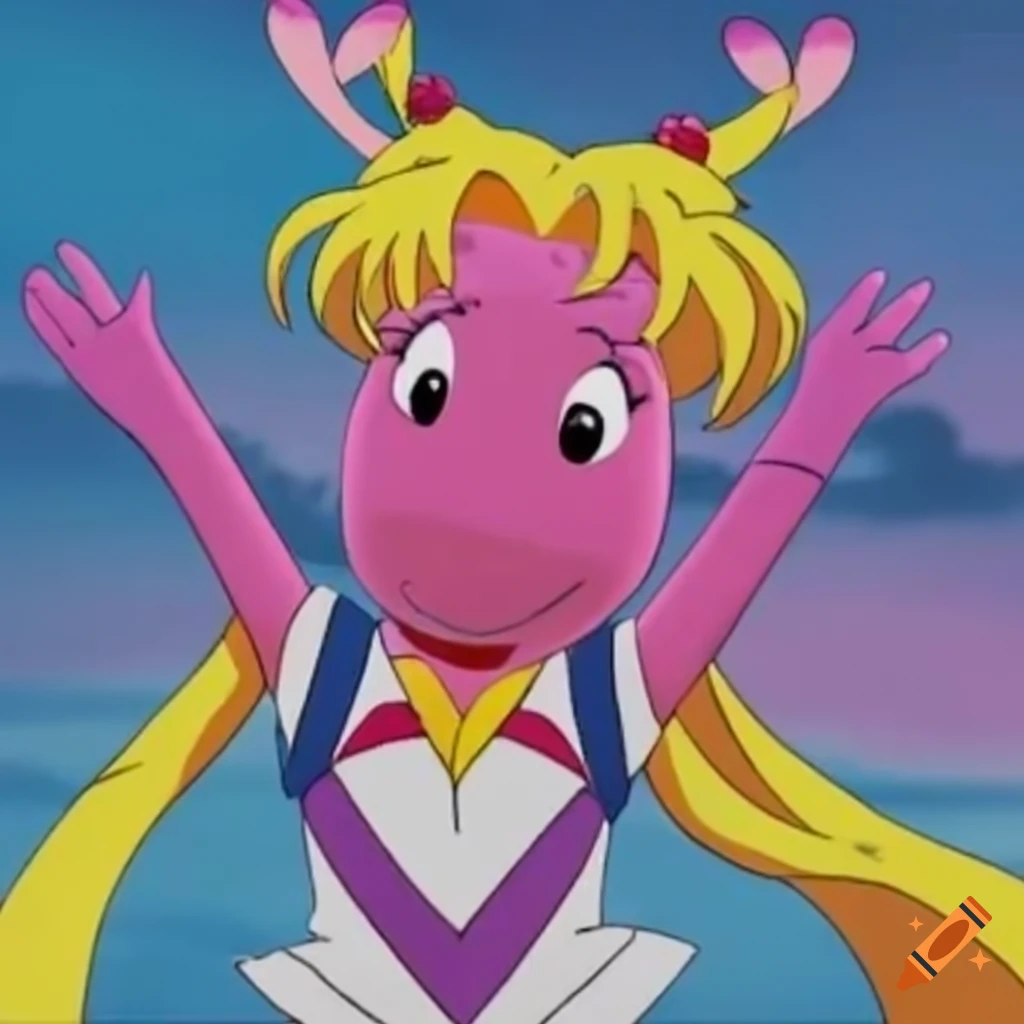 Crossover of The Backyardigans and Sailor Moon characters on Craiyon