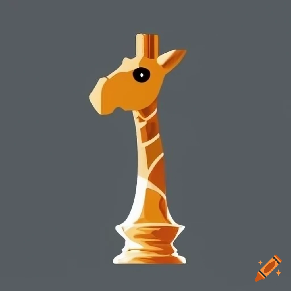 Side profile silhouette of a knight chess piece shaped like a giraffe ...