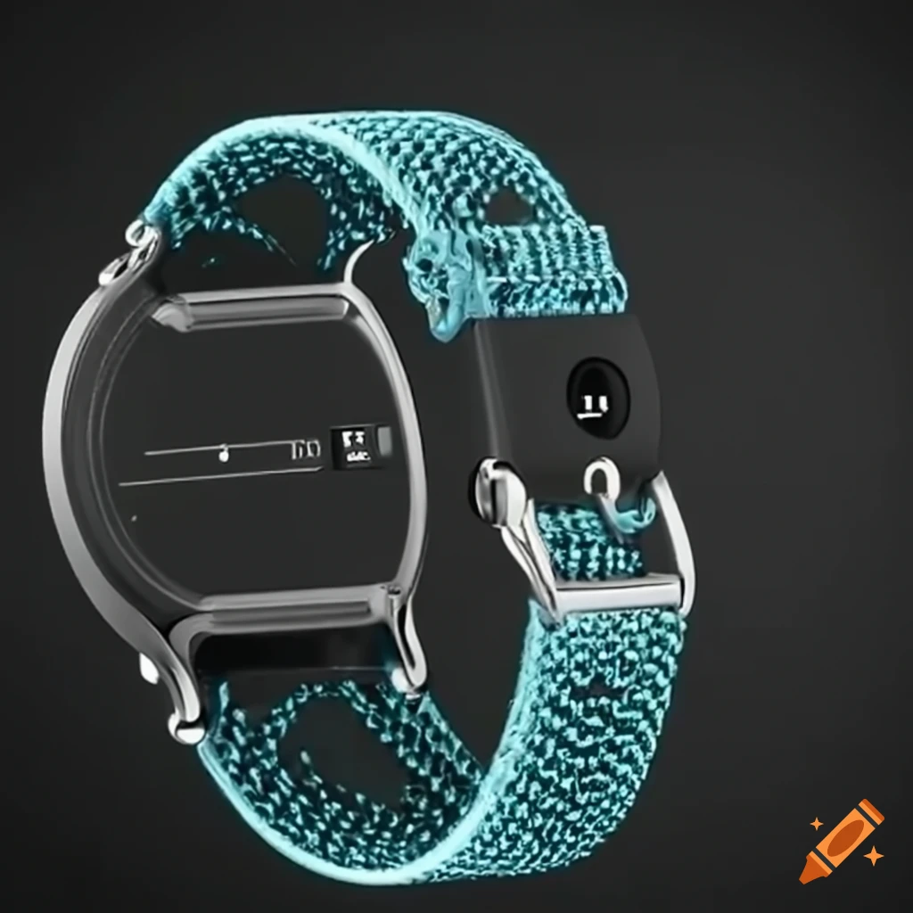 Smart watch band with integrated sensors design on Craiyon