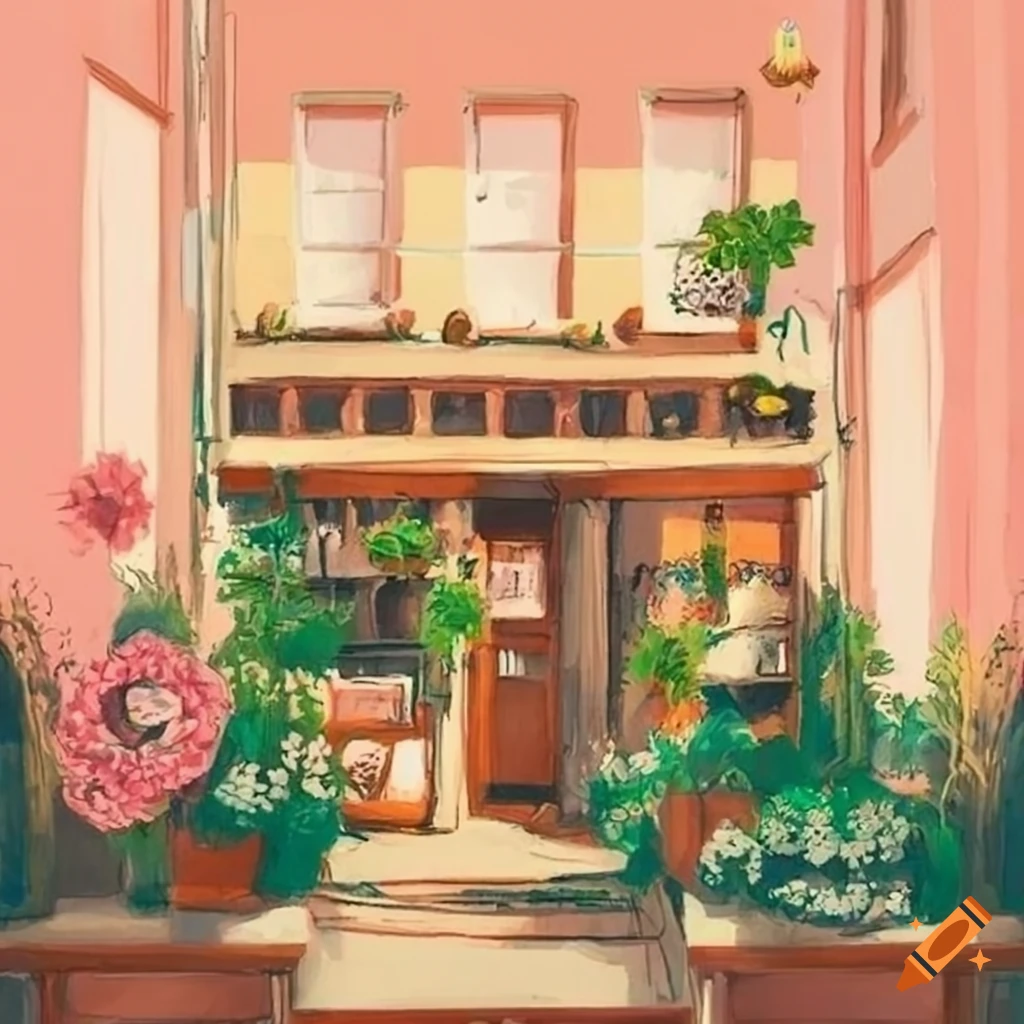 Cozy local flower shop 'blütenzauber' with flowers inside and outside ...