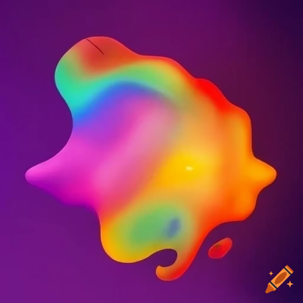 Colorful abstract drawing of Ditto, the shape-shifting Pokémon on Craiyon