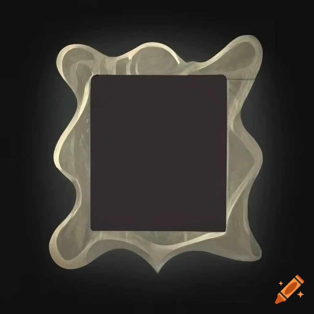 Dark fantasy square playing card frame on old paper on Craiyon