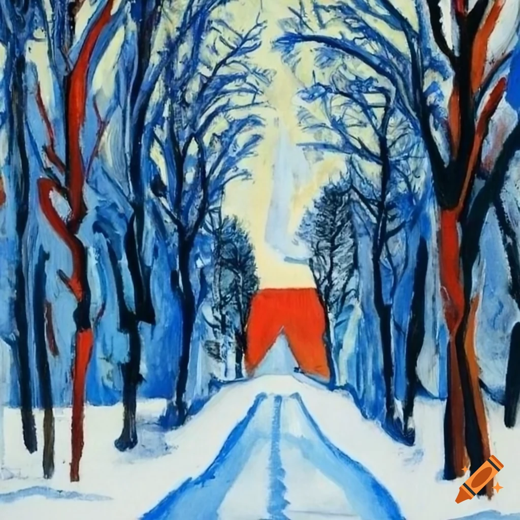 Proud trees in a winter Wisconsin landscape with a variety of artistic ...