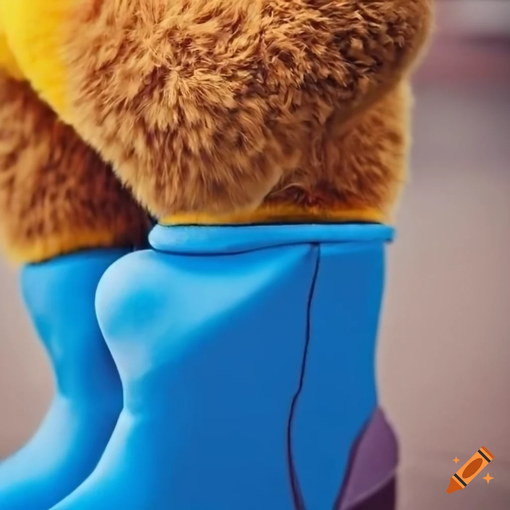 Close-up of a girl in a Sally Acorn Chipmunk mascot costume with blue ...