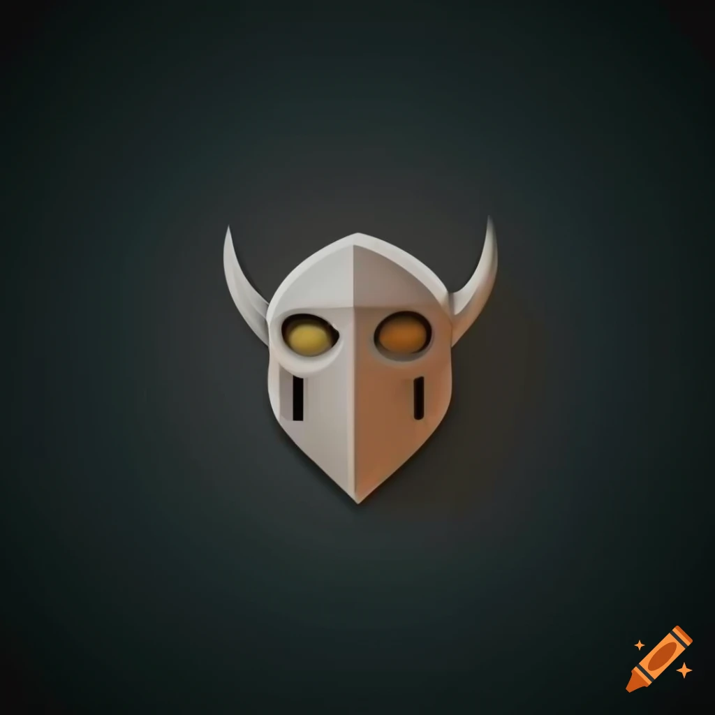 Simple and elegant RPG head logo with clean lines in a 3D circle design ...