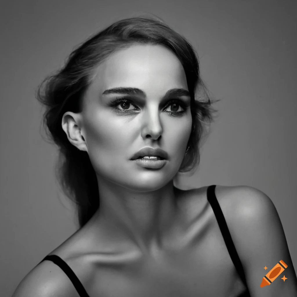 Runway model resembling natalie portman on Craiyon