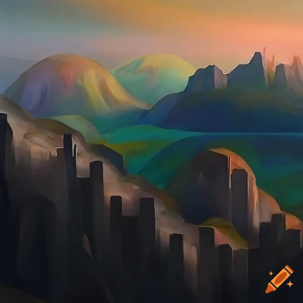 Artistic visualization with multiple artists in high resolution on Craiyon