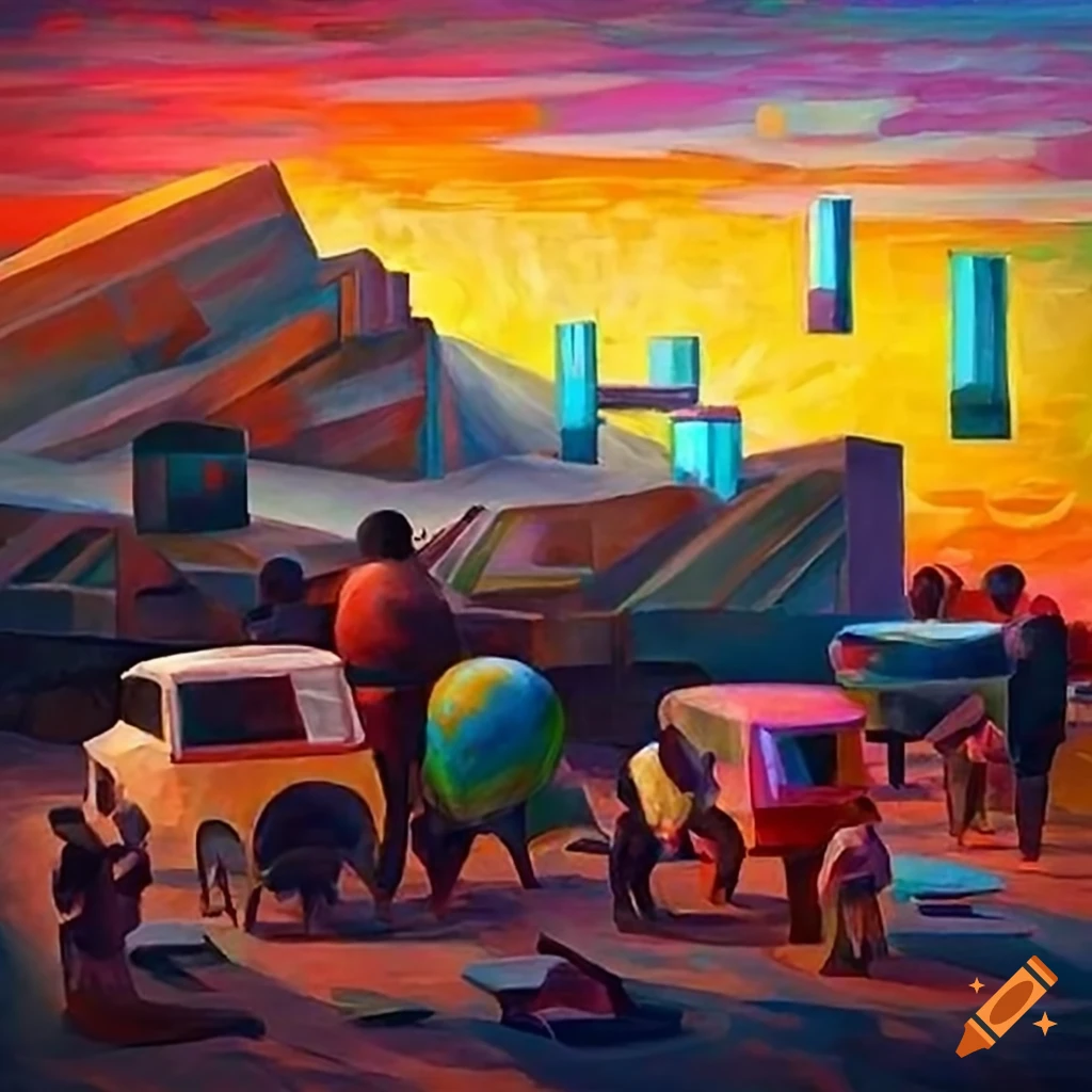 Genesis by multiple artists in high-resolution panorama on Craiyon