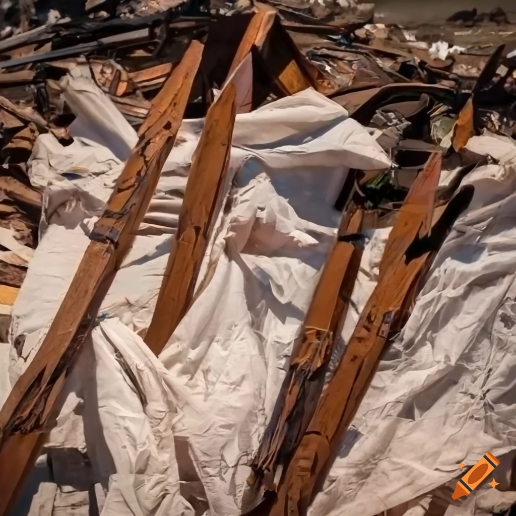 Detail of traditional Hungarian clothes entangled in chaos in a ...