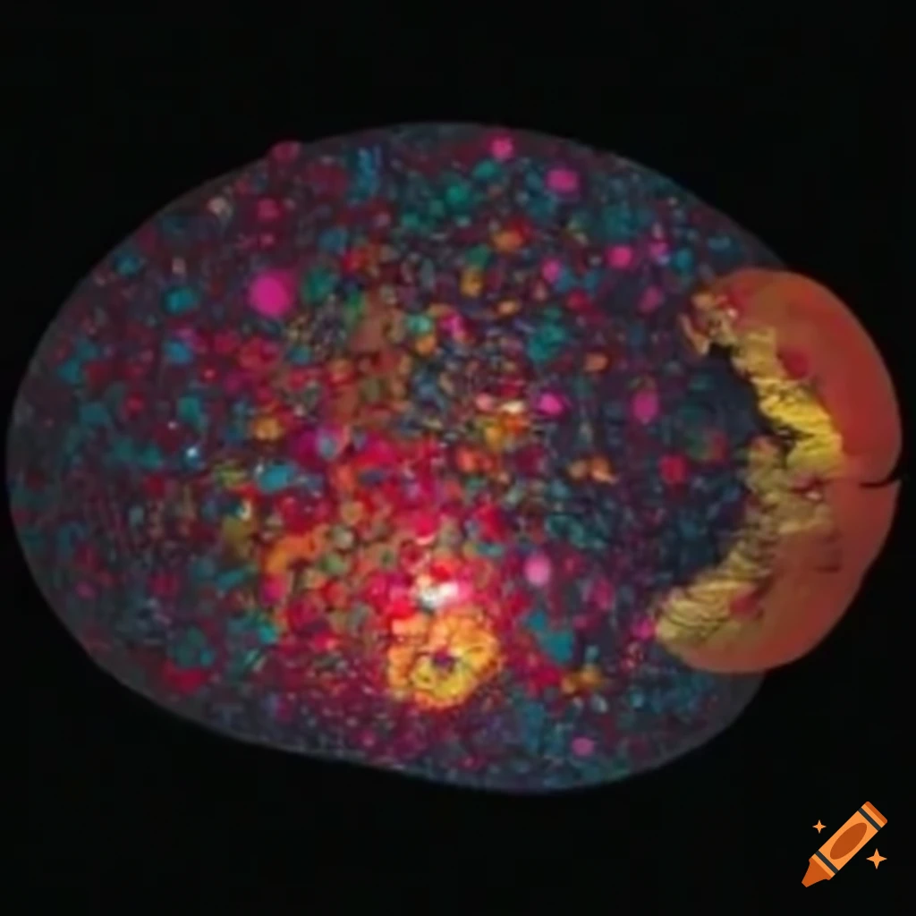 Blob-like artificial intelligence generated by prompts on Craiyon