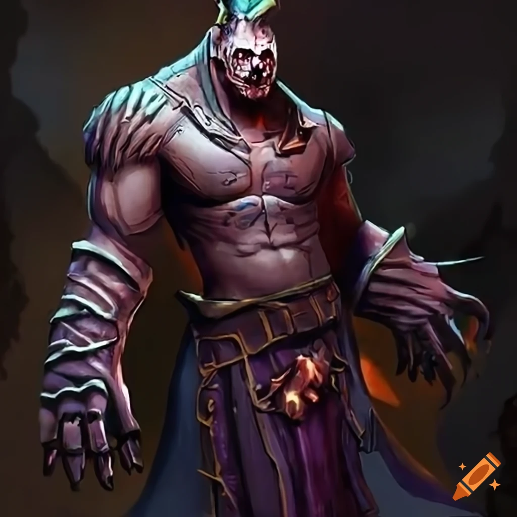 Character description of thorne blackreach, a rugged demon with a ...