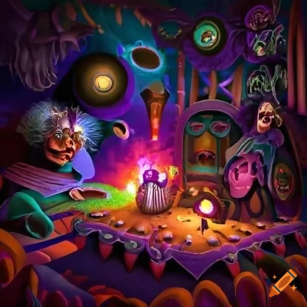 Abracadabra hocus pocus loco motive by various artists, wide angle ...