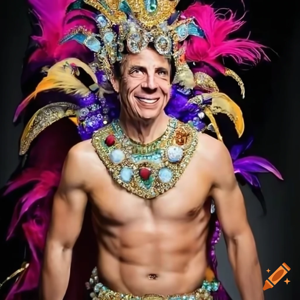 Stunningly handsome Governor Andrew Cuomo in vibrant samba costume on ...