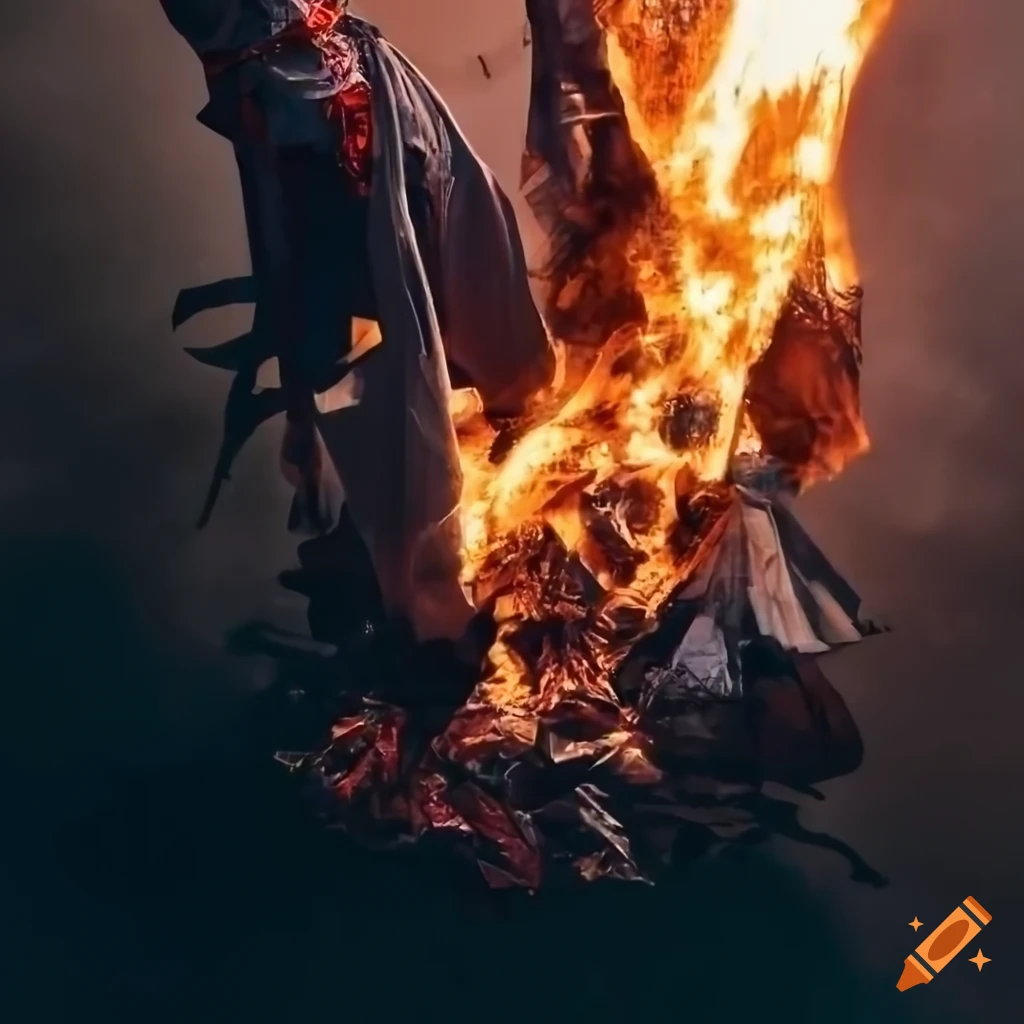 Detail of traditional Hungarian clothes in chaotic knot with junk in a ...