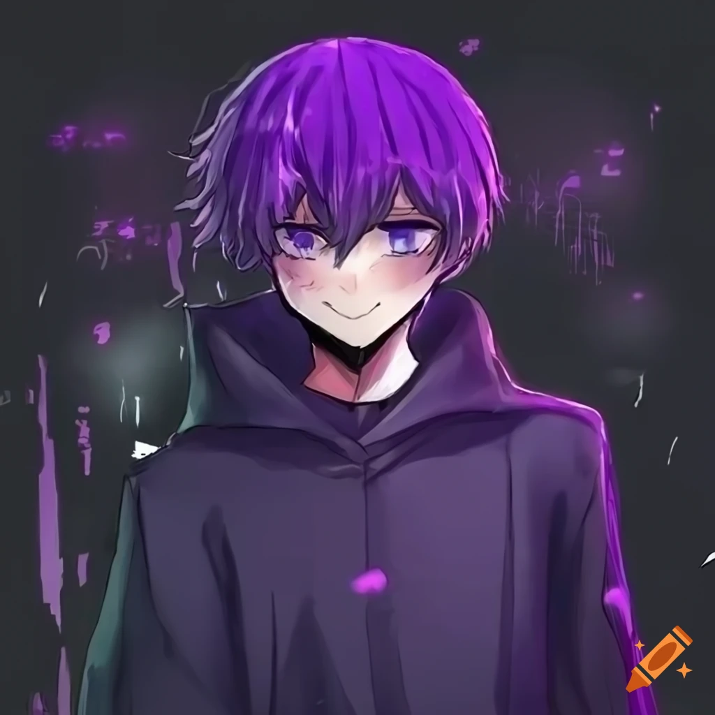 Minecraft anime-type enderman boy profile picture on Craiyon