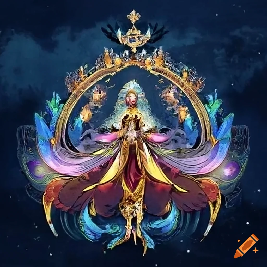 Majestic divine figure wrapped in pure golden light on Craiyon