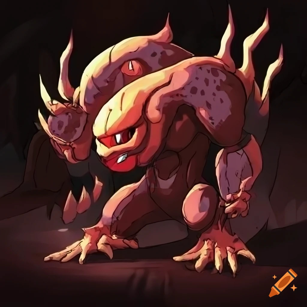 Doom pain elemental reimagined as a Pokemon on Craiyon