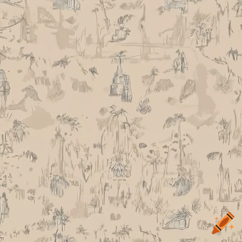 Town village with neutral beige colors in a scenic wallpaper on Craiyon