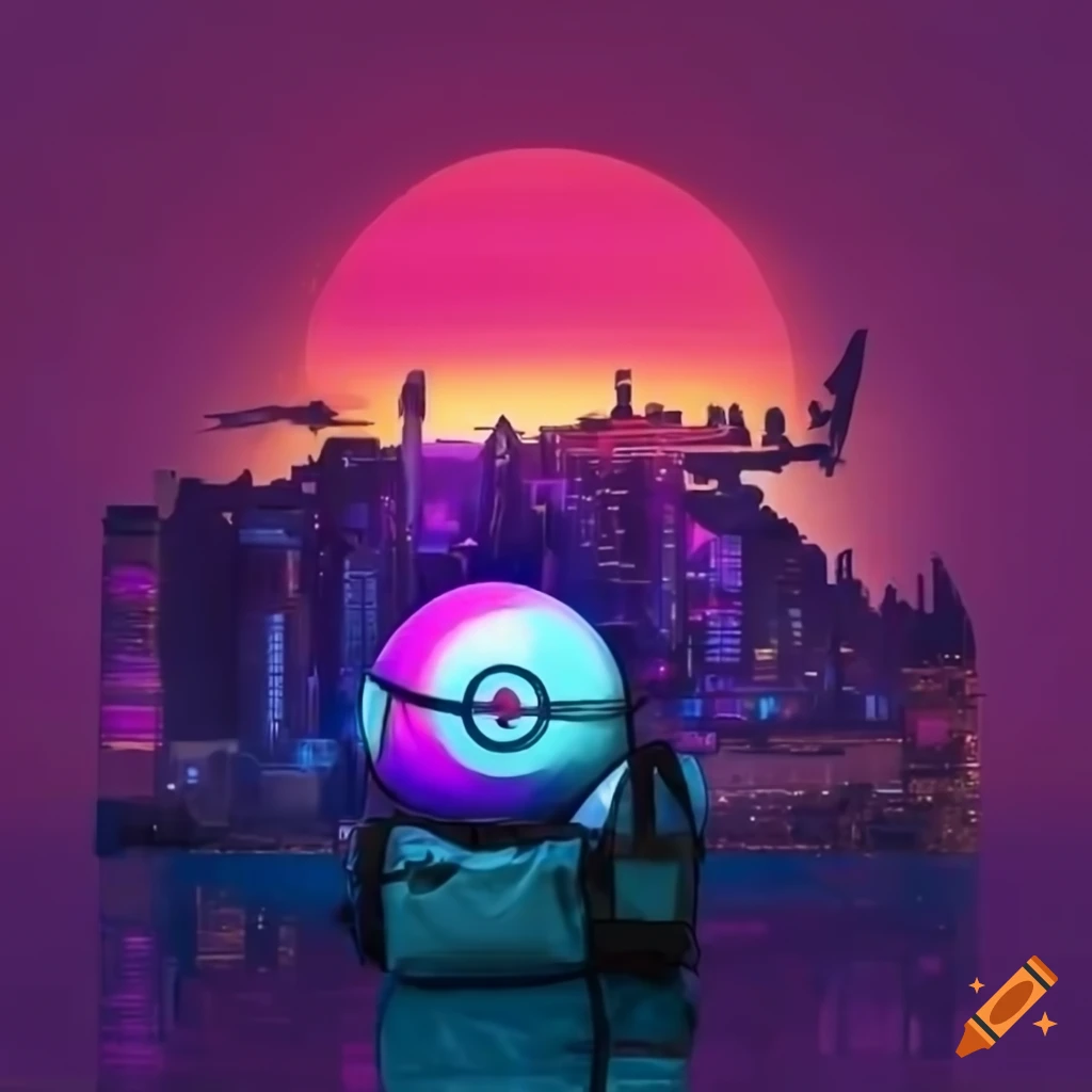 Pokemon trainer with Pikachu overlooking cyberpunk cityscape at sunset ...