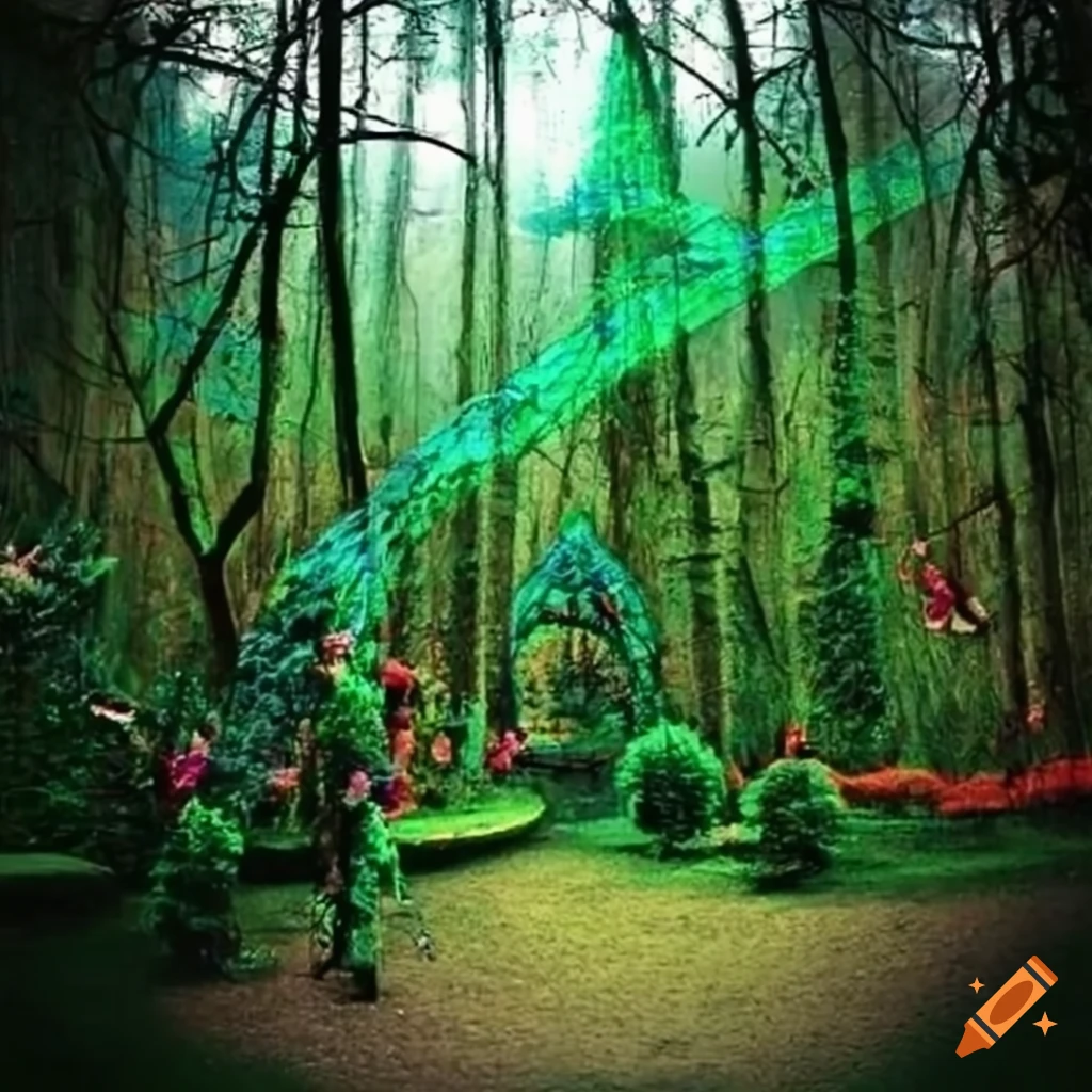 Stunning view of GeoCities EnchantedForest on Craiyon